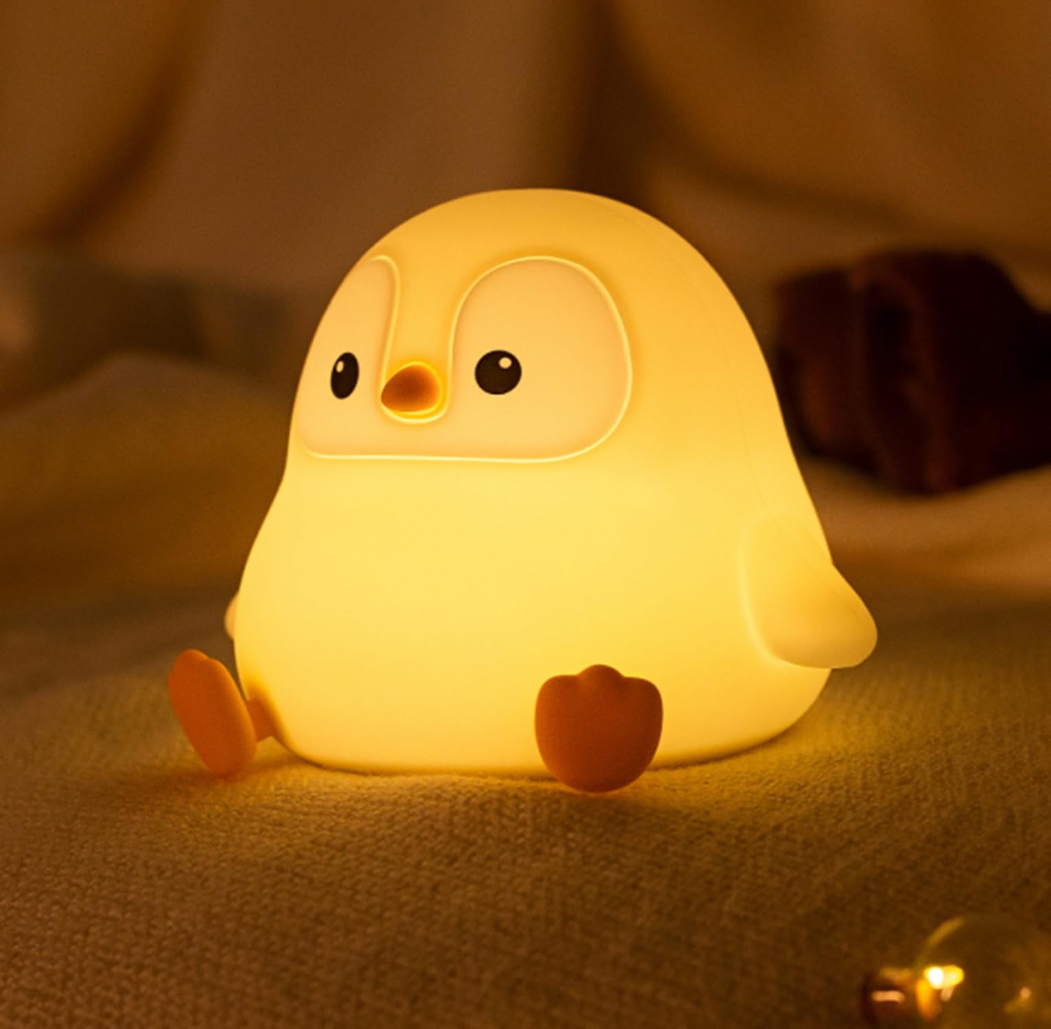 Cute Penguin Night Light,LED Squishy Novelty Penguin Lamp,2 Levels ...