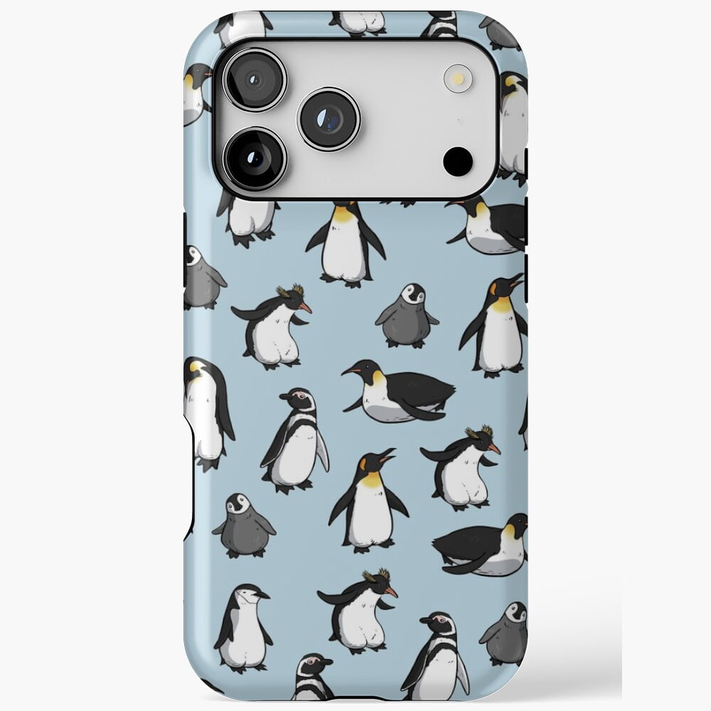 Cute Penguin Pattern Cartoon Animal Case Compatible with iPhone 11-17 ...