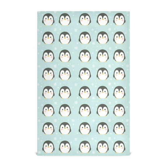 Cute Penguin Seamless Kitchen Towels Dishcloth Decorative Waffle Towels ...