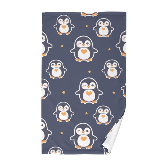 Cute Penguin Star Pattern Bath Towel 100% Cotton Soft Thick High ...