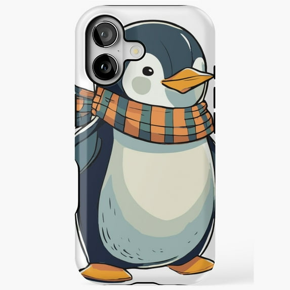 Cute Penguin with Scarf Holiday Winter Phone Case with iPhone 17 to 11 ...