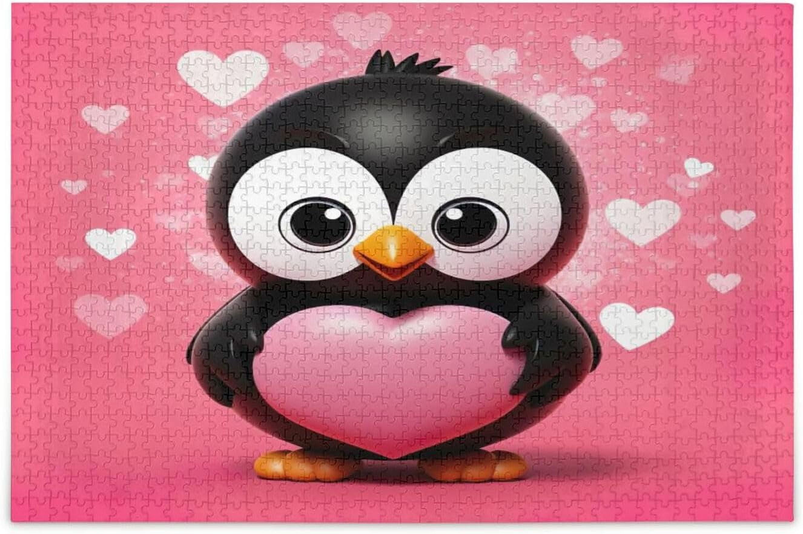 Cute Penguins and Love Hear Jigsaw Puzzles for Adults or Kids 1000 ...