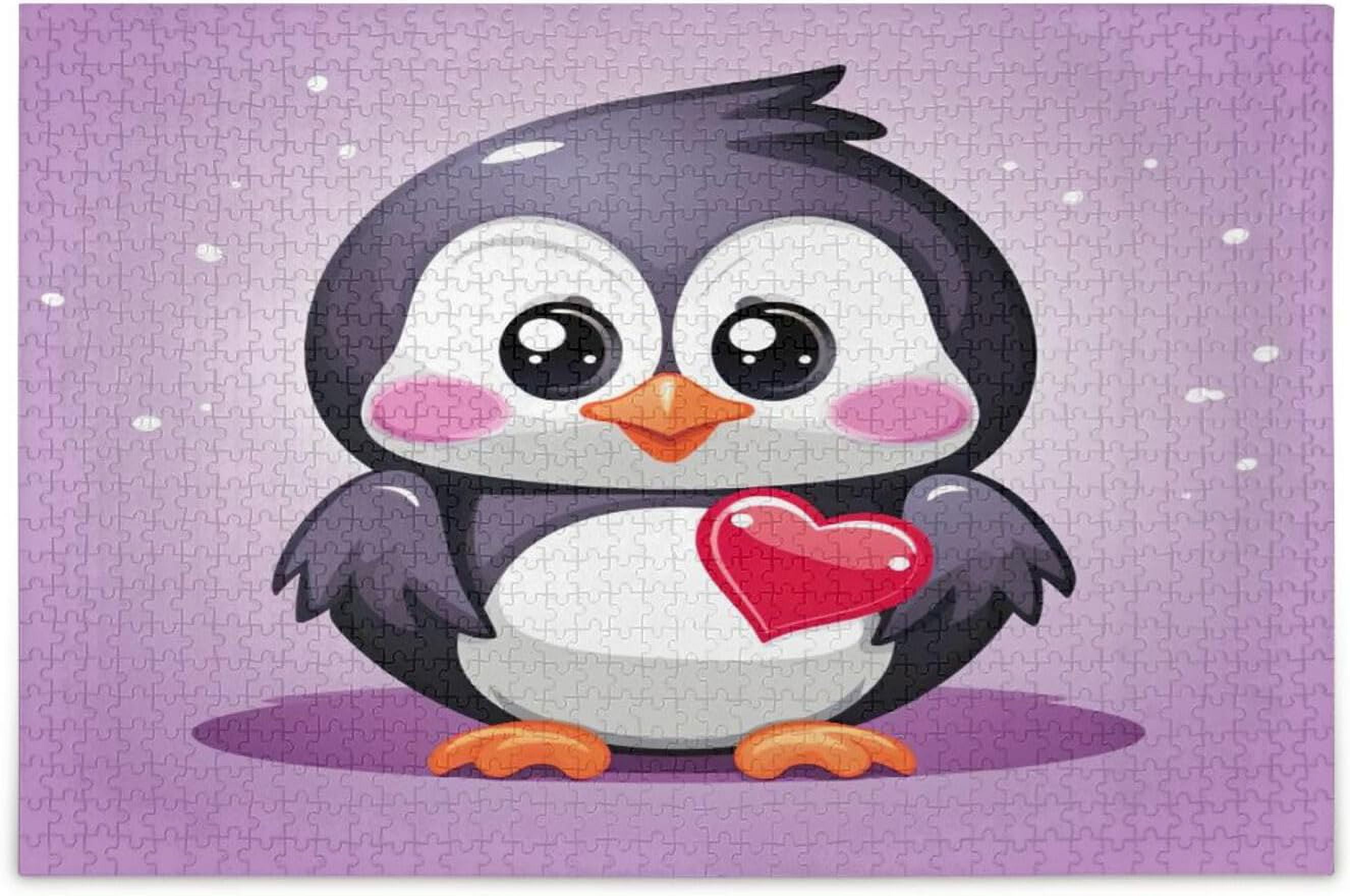 Cute Penguins and Love Hear Jigsaw Puzzles for Adults or Kids 1000 ...