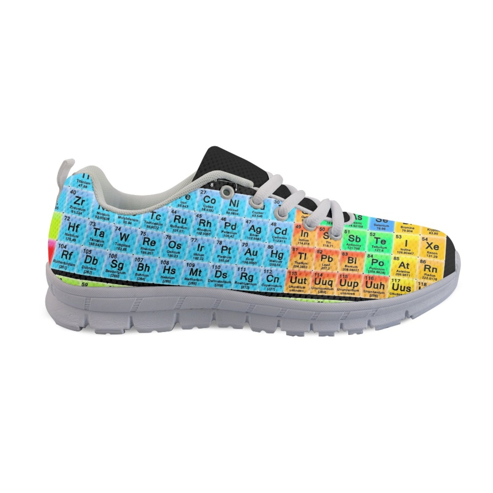 Cute Periodic Table Print Mesh Sneakers Shoes for Women Sport Running ...