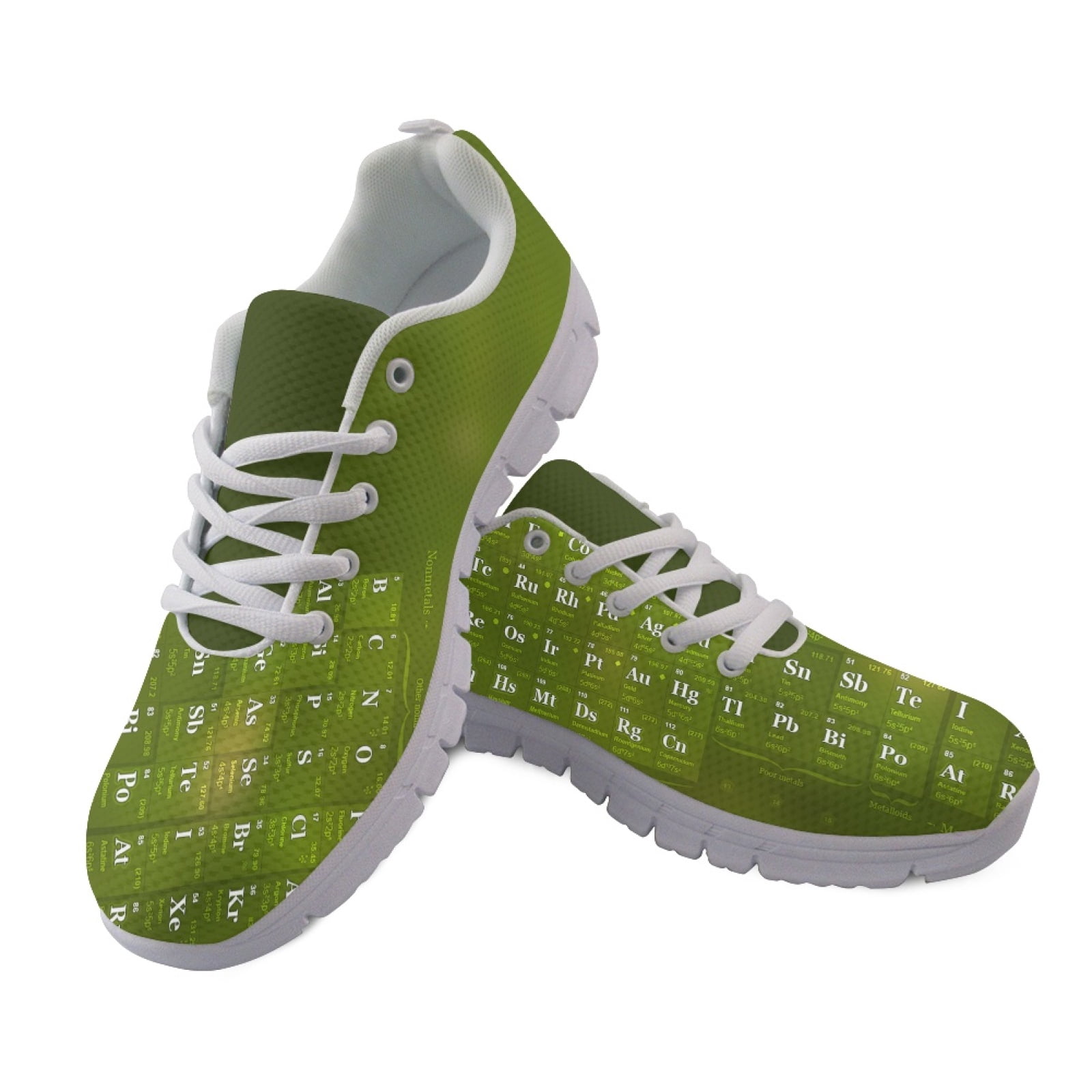 Cute Periodic Table Print Mesh Sneakers Shoes for Women Sport Running ...