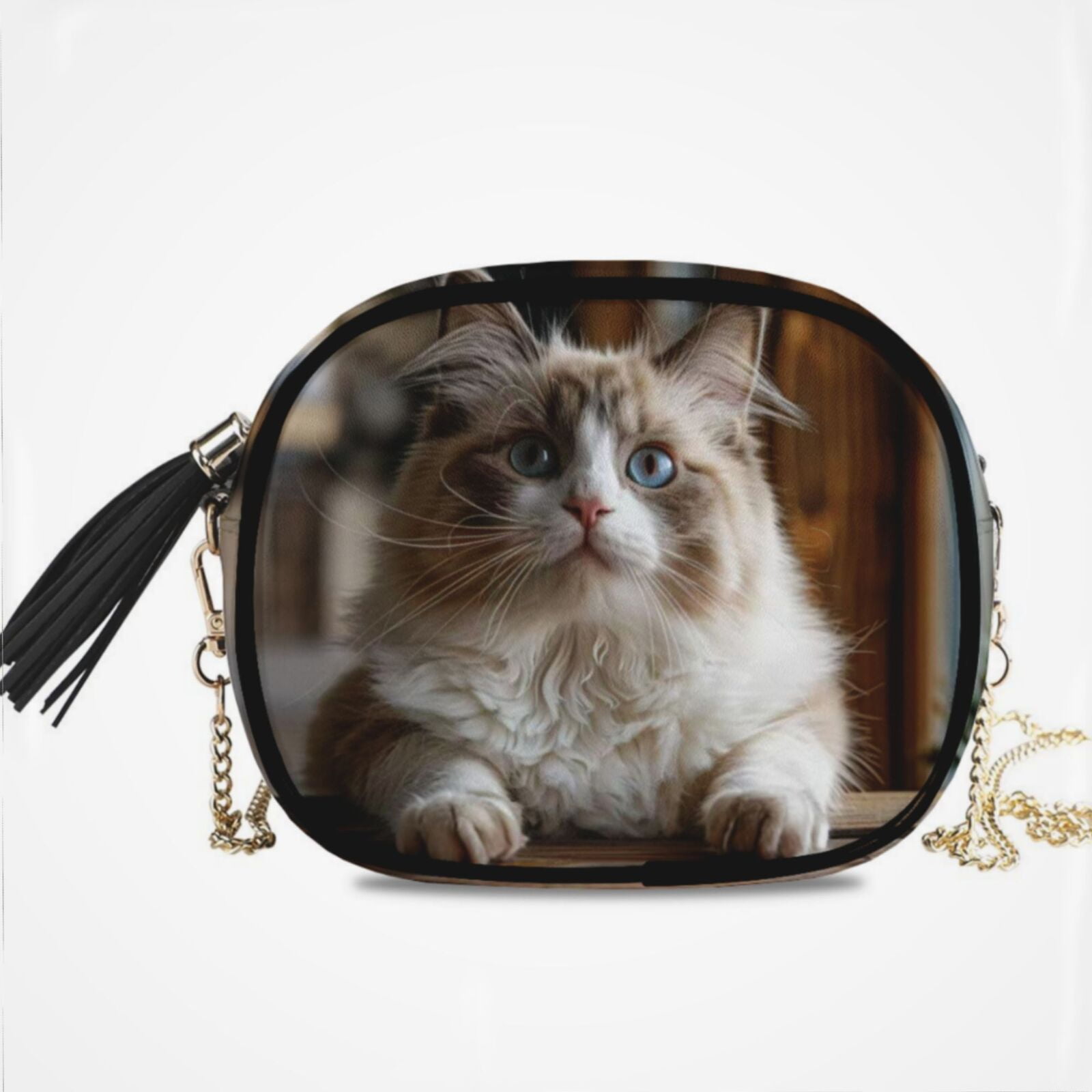 Cute Persian Cat Handbag Fashion Messenger Bags For Women Pu Leather ...