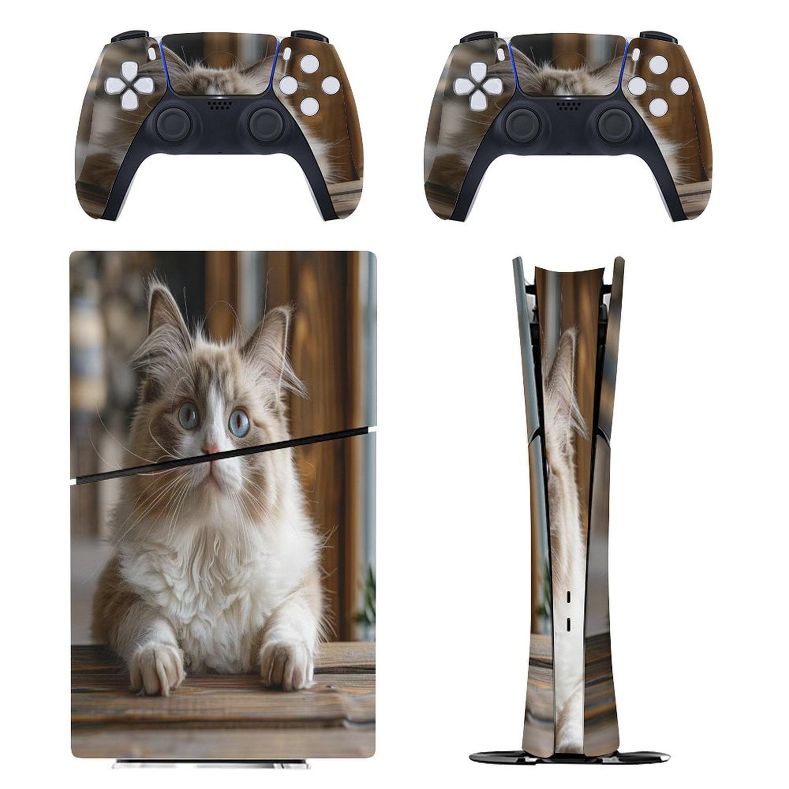 Cute Persian Cat PS5/PS5 Slim Digital Disc Skin Sticker For Console And ...