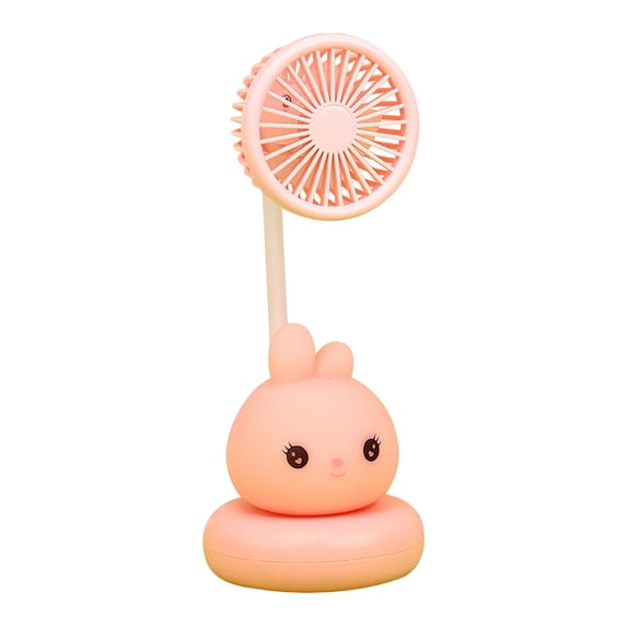 Cute Pet Design Desktop Fan, USB Rechargeable Mini Fans with Glow Night ...