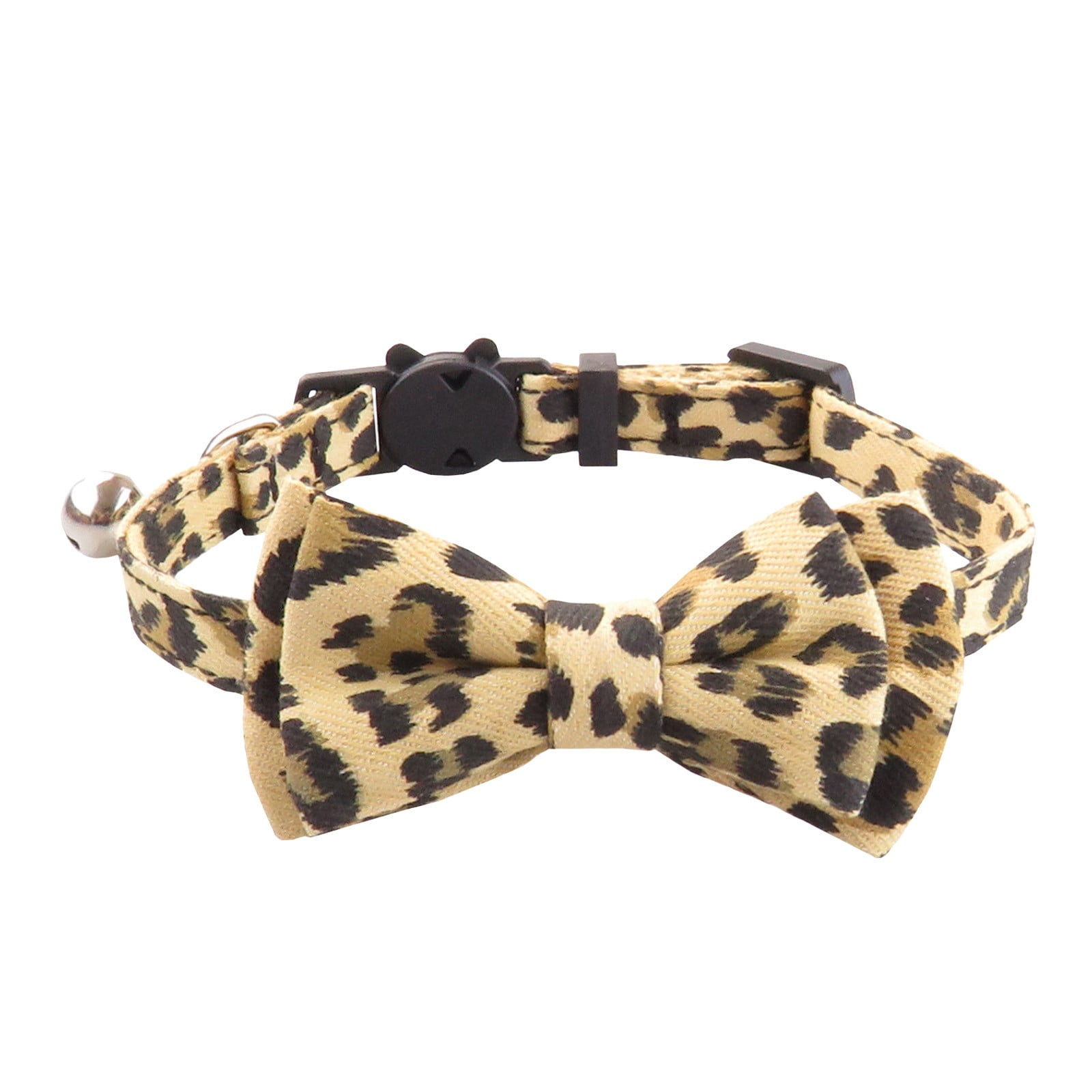 Cute Pet Partner N Ew Product Leopard Pattern Pet Collar Cat Collar With Be Ll Cat Neck Ring ...