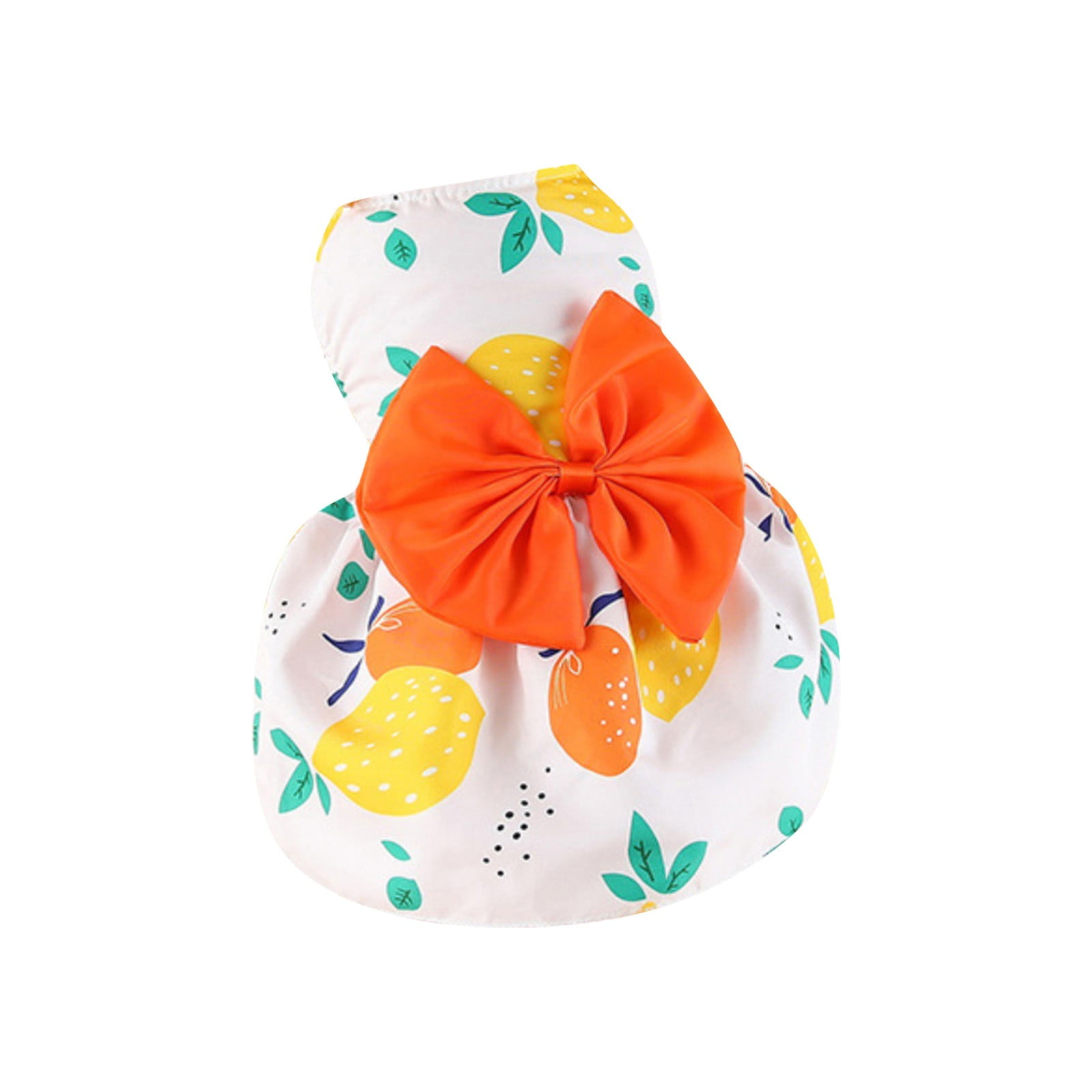 Cute Pet Summer Dress with Large Bowknot, Floral & Fruit Print Princess ...