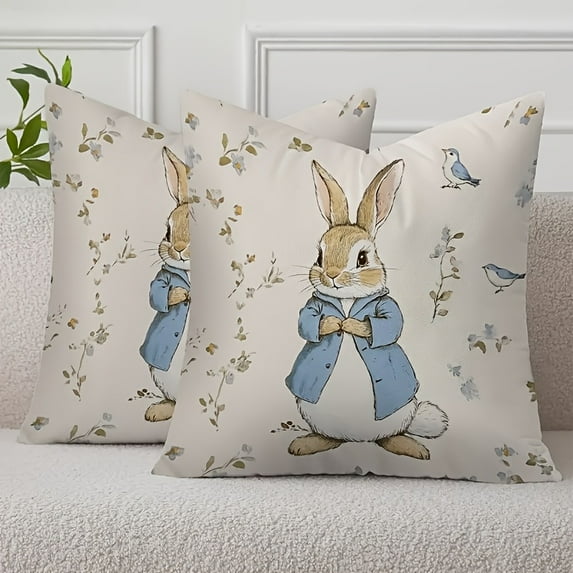 [Cute Peter Rabbit Pillow] 2pcs Vintage Cute Peter Rabbit Pillow Covers ...