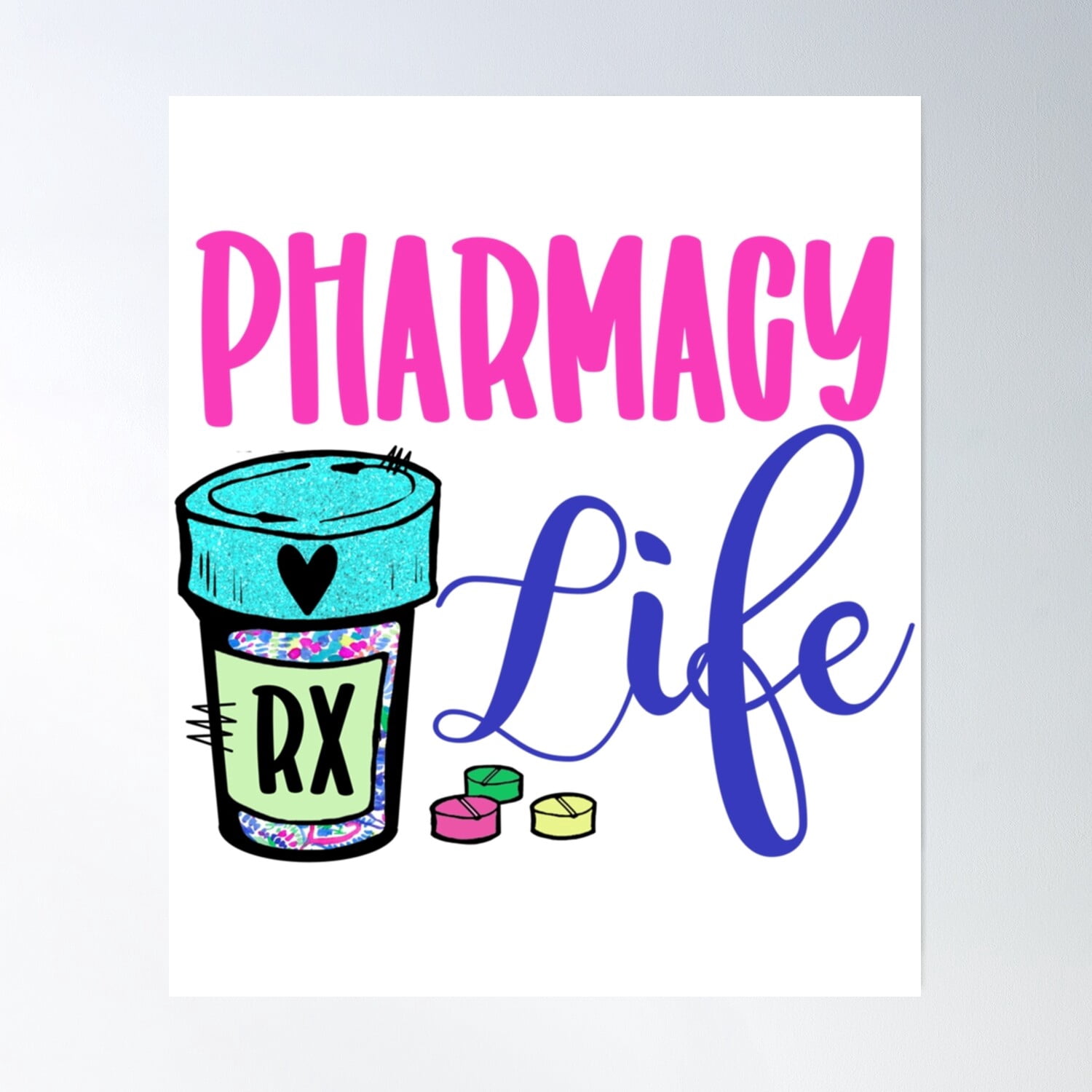 Cute Pharmacy Life Medication Pill Pharmacist Pharmacy Tech Long Sleeve ...