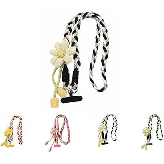 Cute Phone Lanyard Crossbody Strap, Adjustable Braided Rope Necklace ...