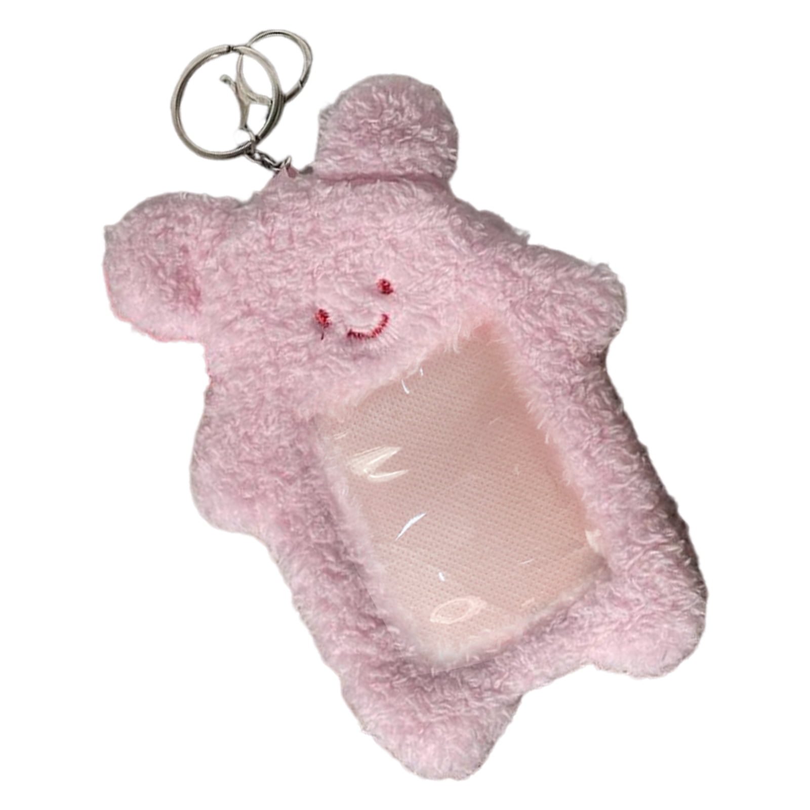 Cute Photocard Holder Keychains Lovely Plush Bear Photocard Holder ...