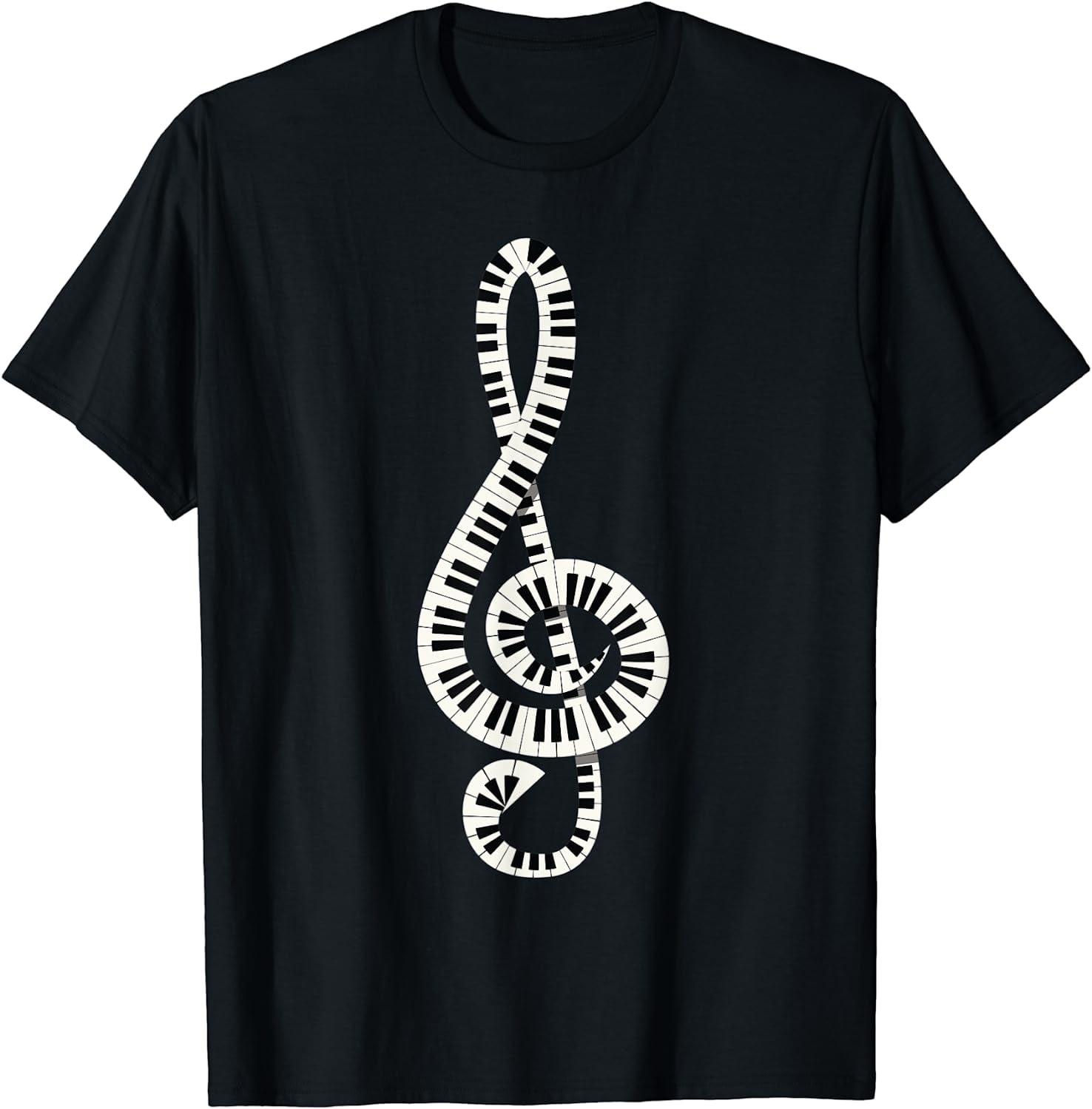 Cute Piano Keyboard Treble Clef Music Note Shirt Music Gift - Walmart.com