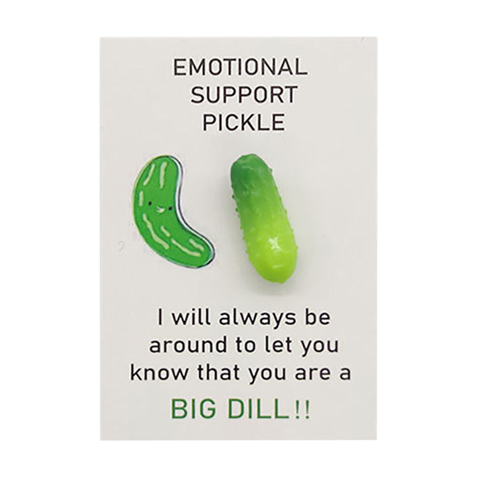 Cute Pickle Design Pocket Hug Card Pocket Hug Card Funny Positive ...