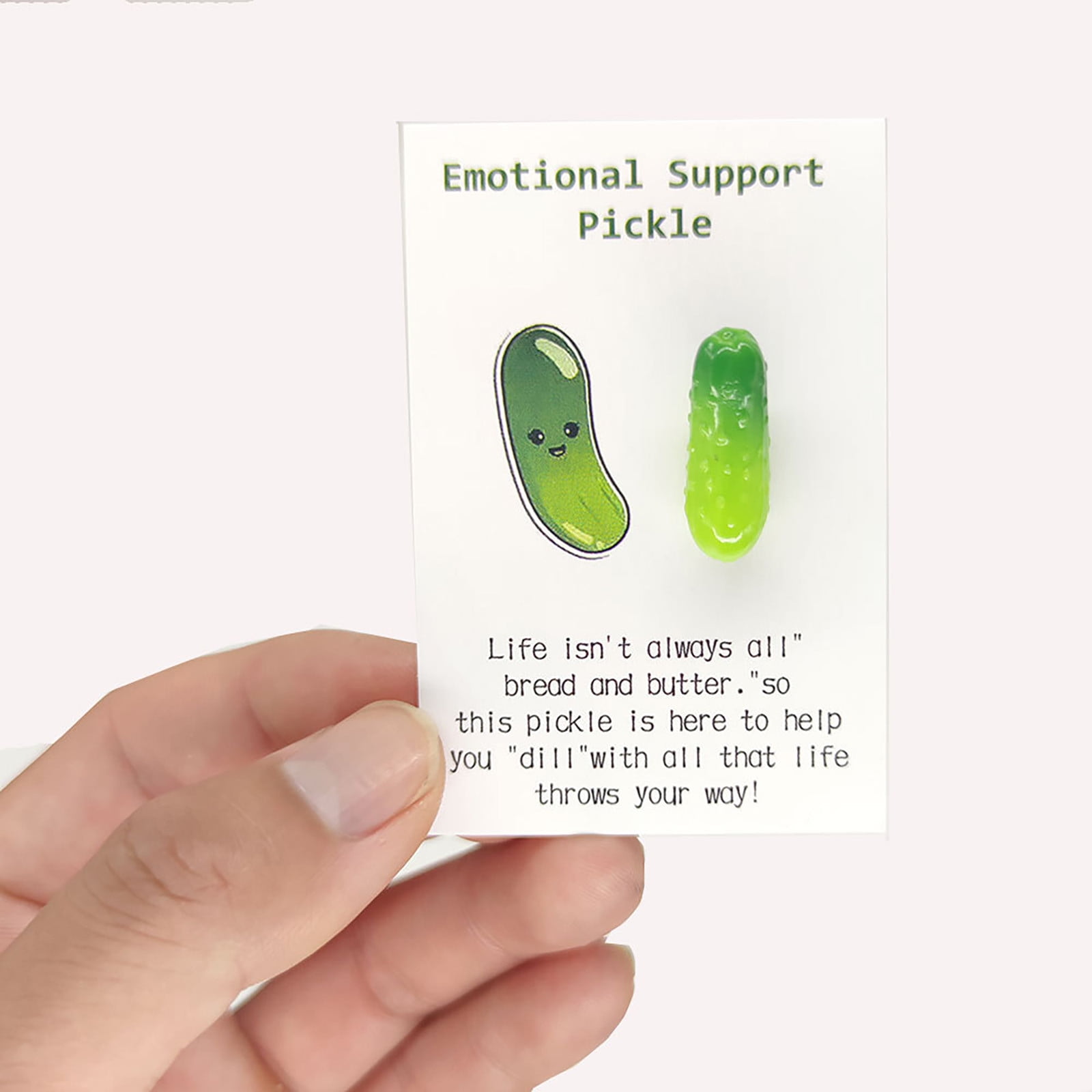 Cute Pickle Design Pocket Hug Card Pocket Hug Card Funny Positive ...