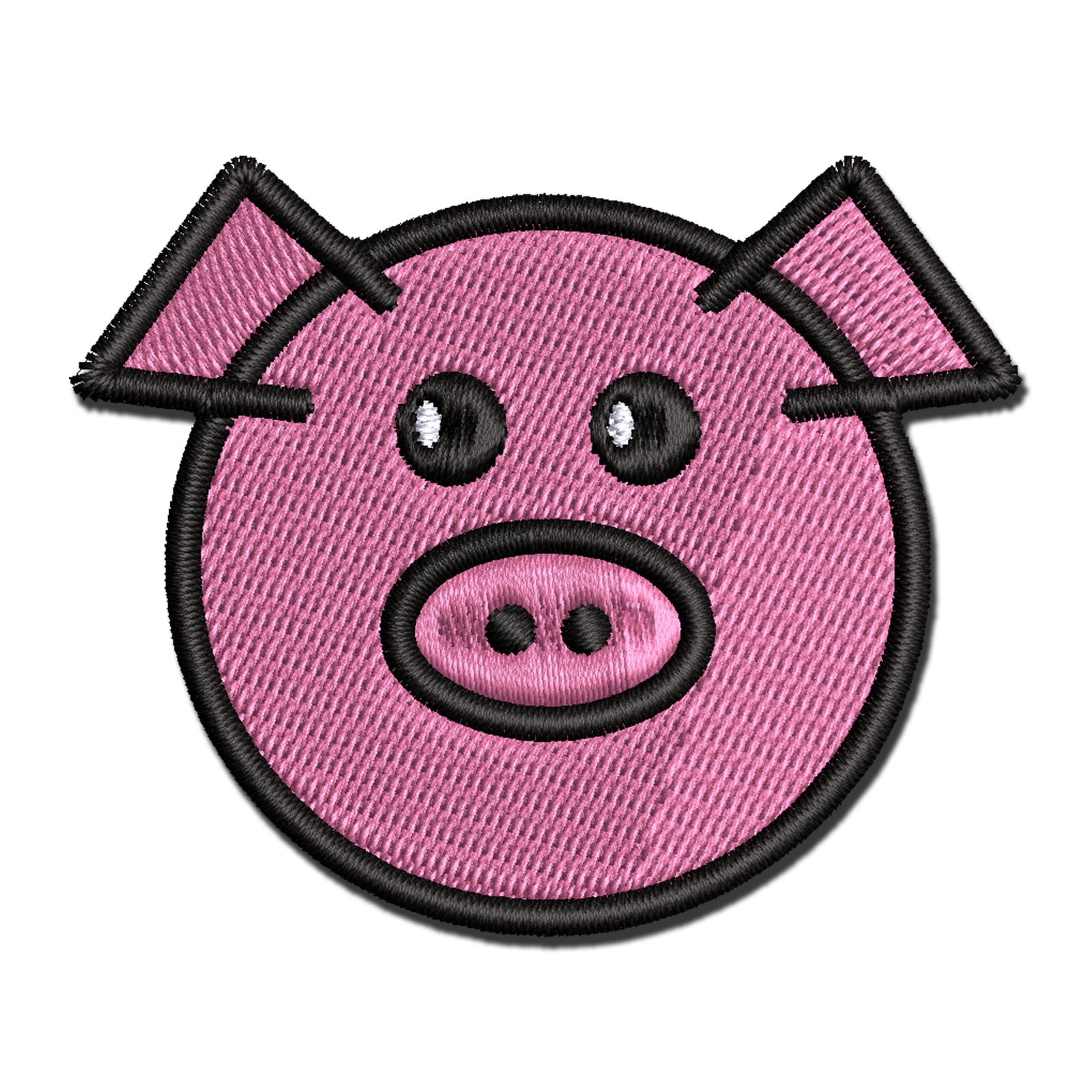 Cute Pig Face Applique Multi-Color Embroidered Iron-On Patch - 2.5 Inch ...