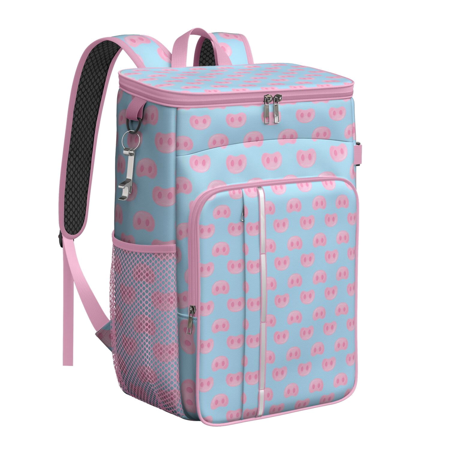 Cute Pig Print Backpack Cooler – Leakproof Insulated Lunch Bag with ...