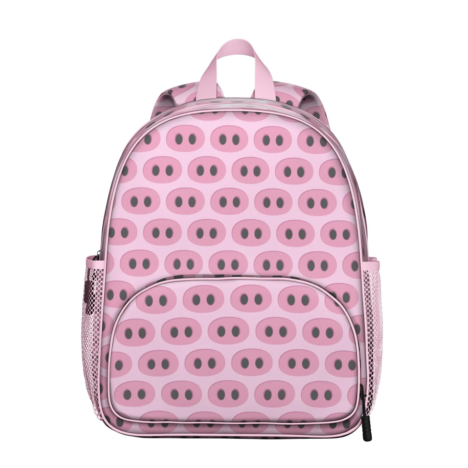 Cute Pig Print Student Backpack – Cartoon Farm Animal Design with ...