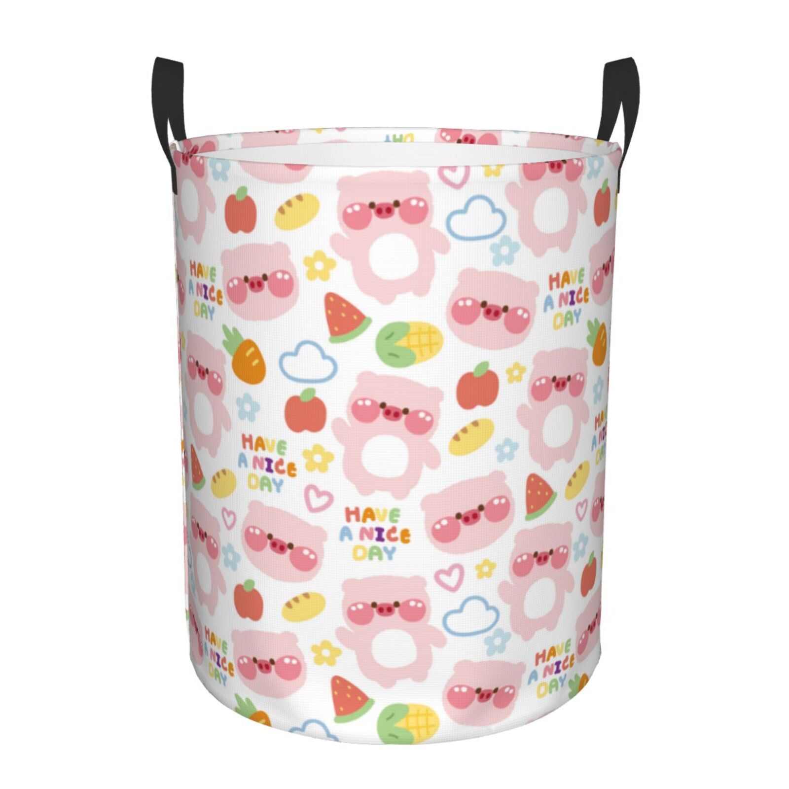 Cute Pig Radish Tomato Corn Laundry Basket, Laundry Hamper Waterproof ...
