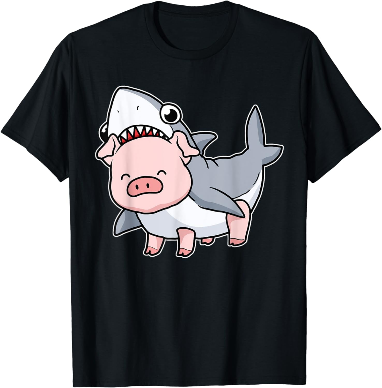 Cute Pig Shirt Women Shark Costume Pig Gift Kids Swine Pig T-Shirt ...