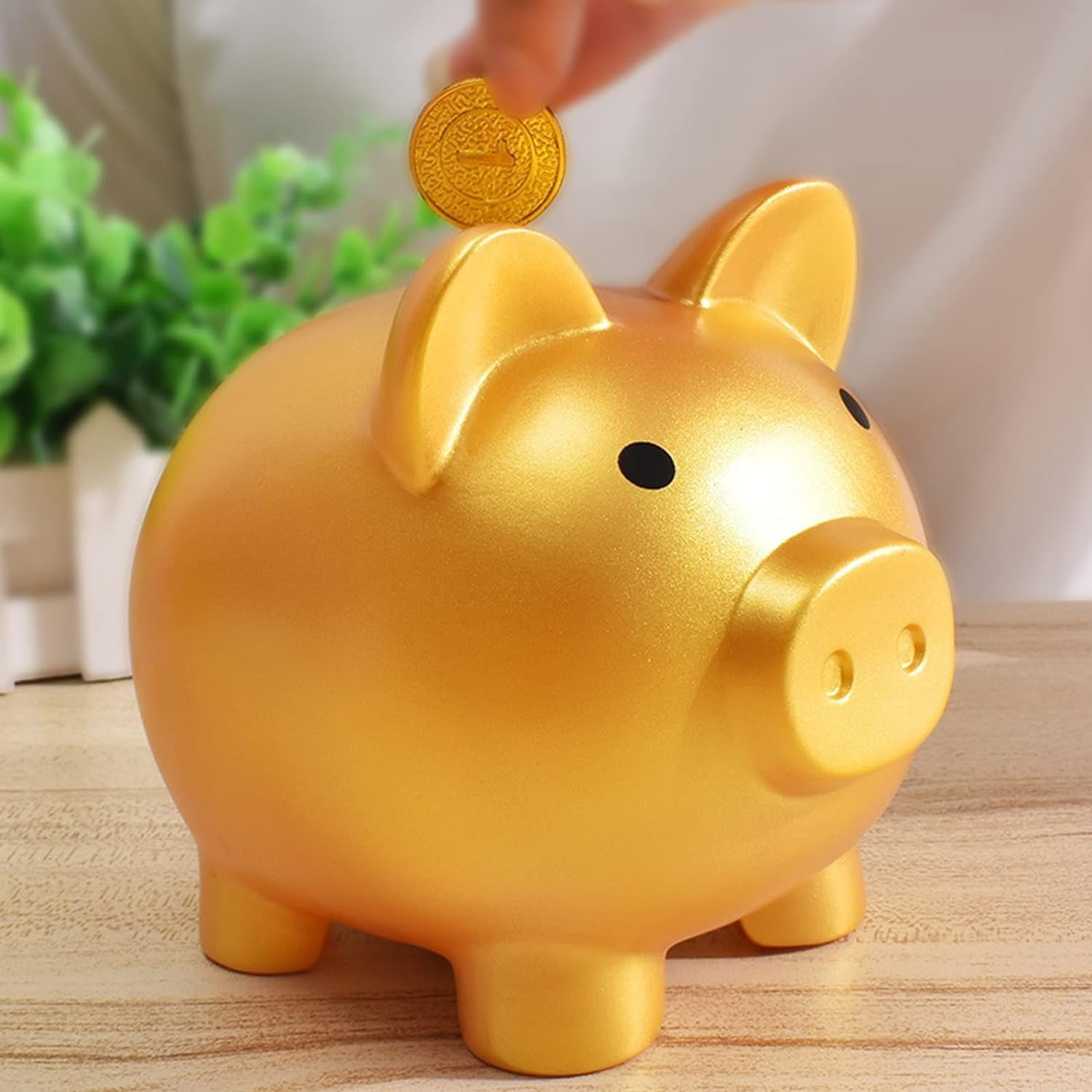 Cute Piggy Bank for Kids, Unbreakable Plastic Money Bank for Girls and ...