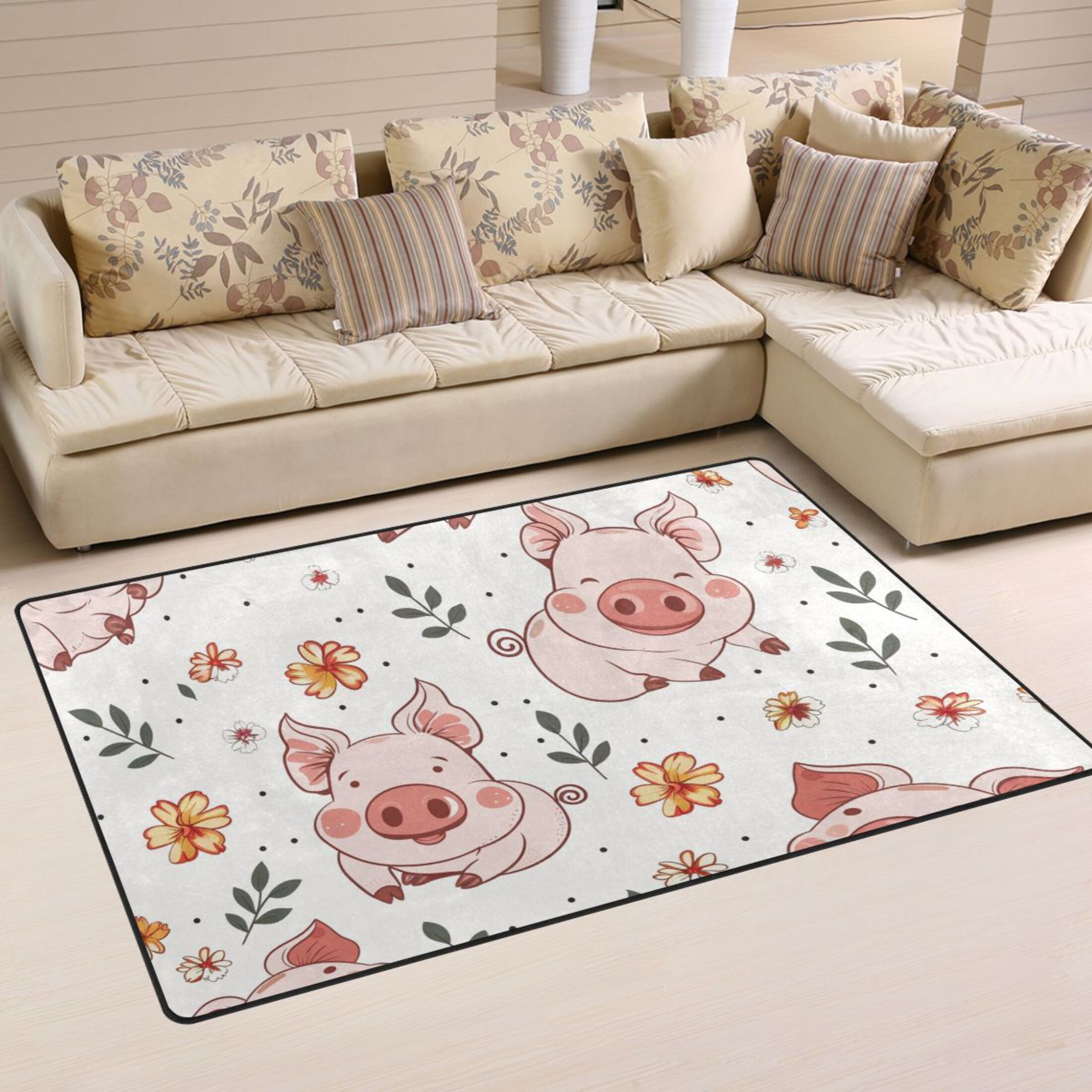 Cute Pigs Area Floor Mats Non-Slip Rugs Soft Doormat 31 x 20 inch ...