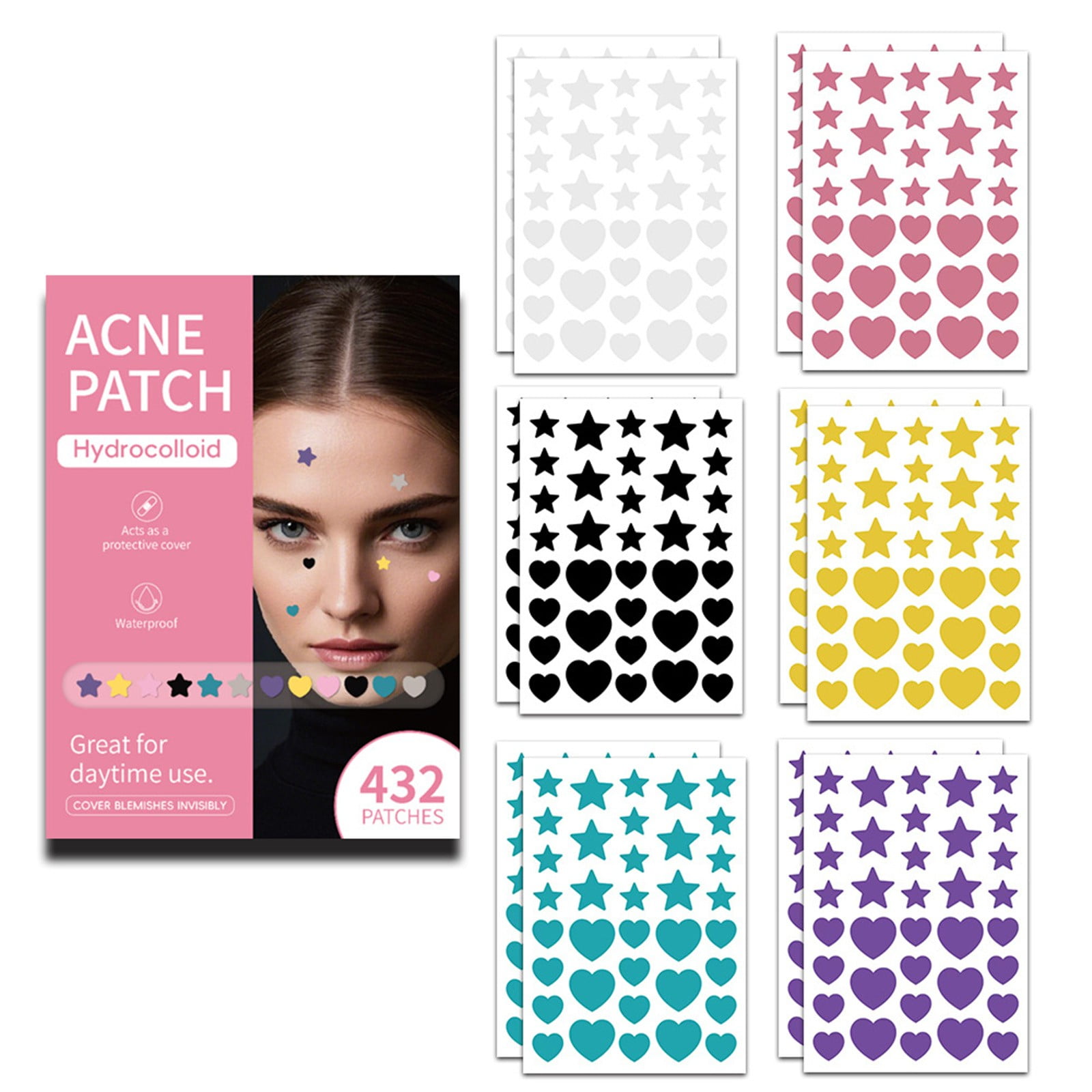 Cute Pimple Patches for Face - Hydrocolloid Acne and Zit Patches ...