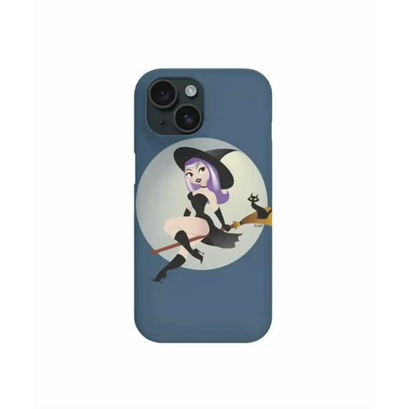 Cute Pin-up Witch Sexy Halloween Art Phone Case for iPhone 16 15 14 13 ...