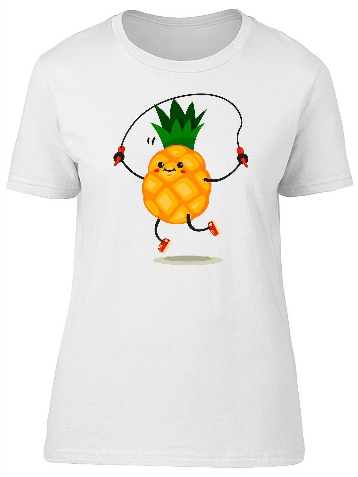 Cute Pineapple Jumping The Rope T-Shirt Women -Image by Shutterstock ...