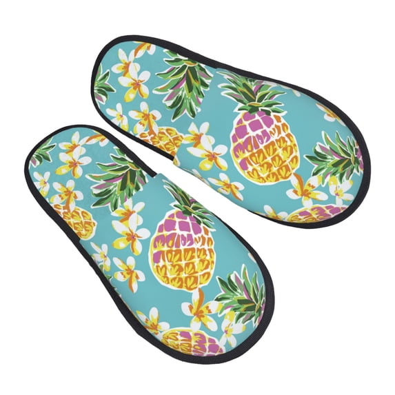 Cute Pineapples House Slippers for Women Indoor, Fuzzy Warm Women's ...