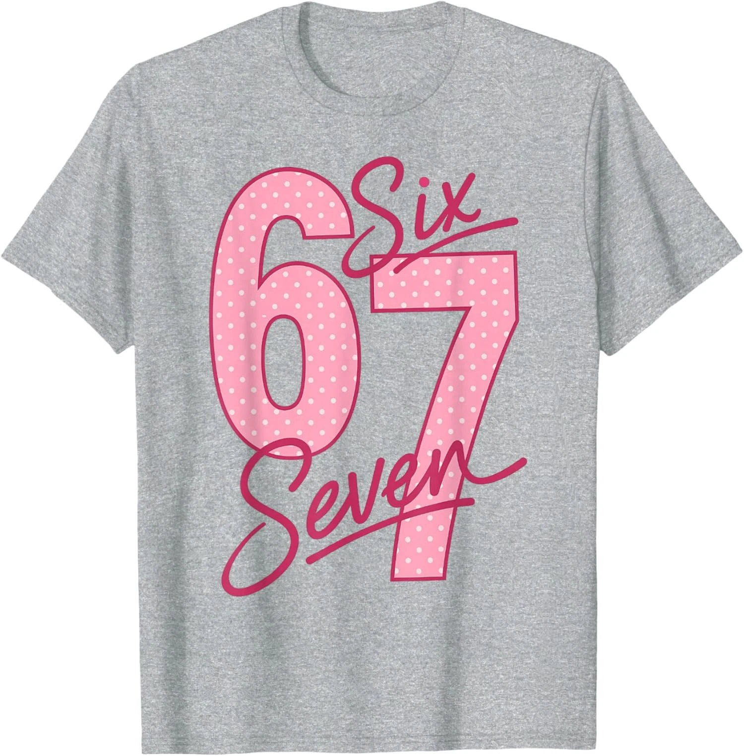 Cute Pink 67 Valentine Six Seven Unisex T-Shirt Vintage Tshirt - S-5Xl ...