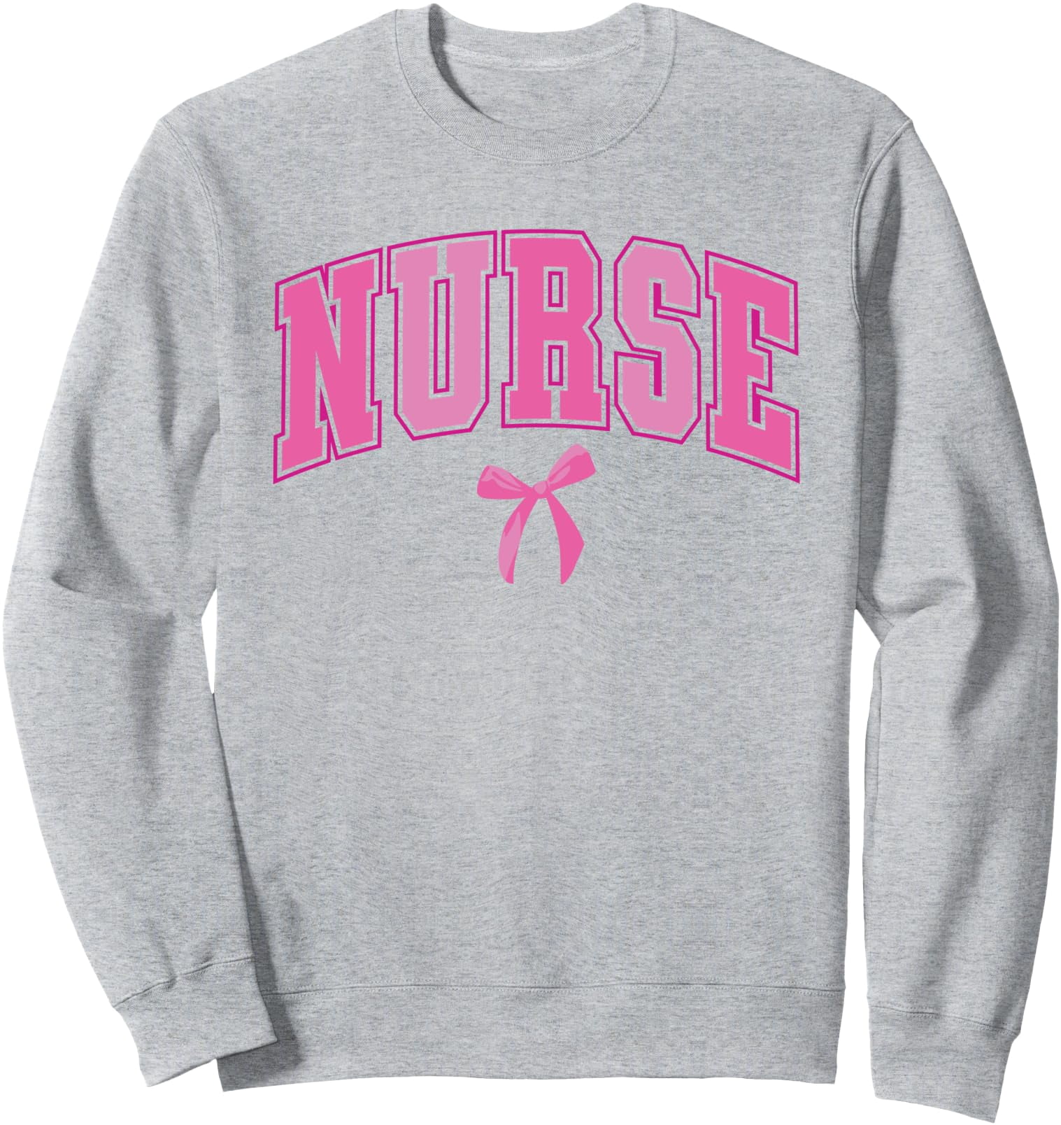 Cute Pink Bow Nurse Sweatshirt for CNA, ICU, RN, LPN – Stylish and ...