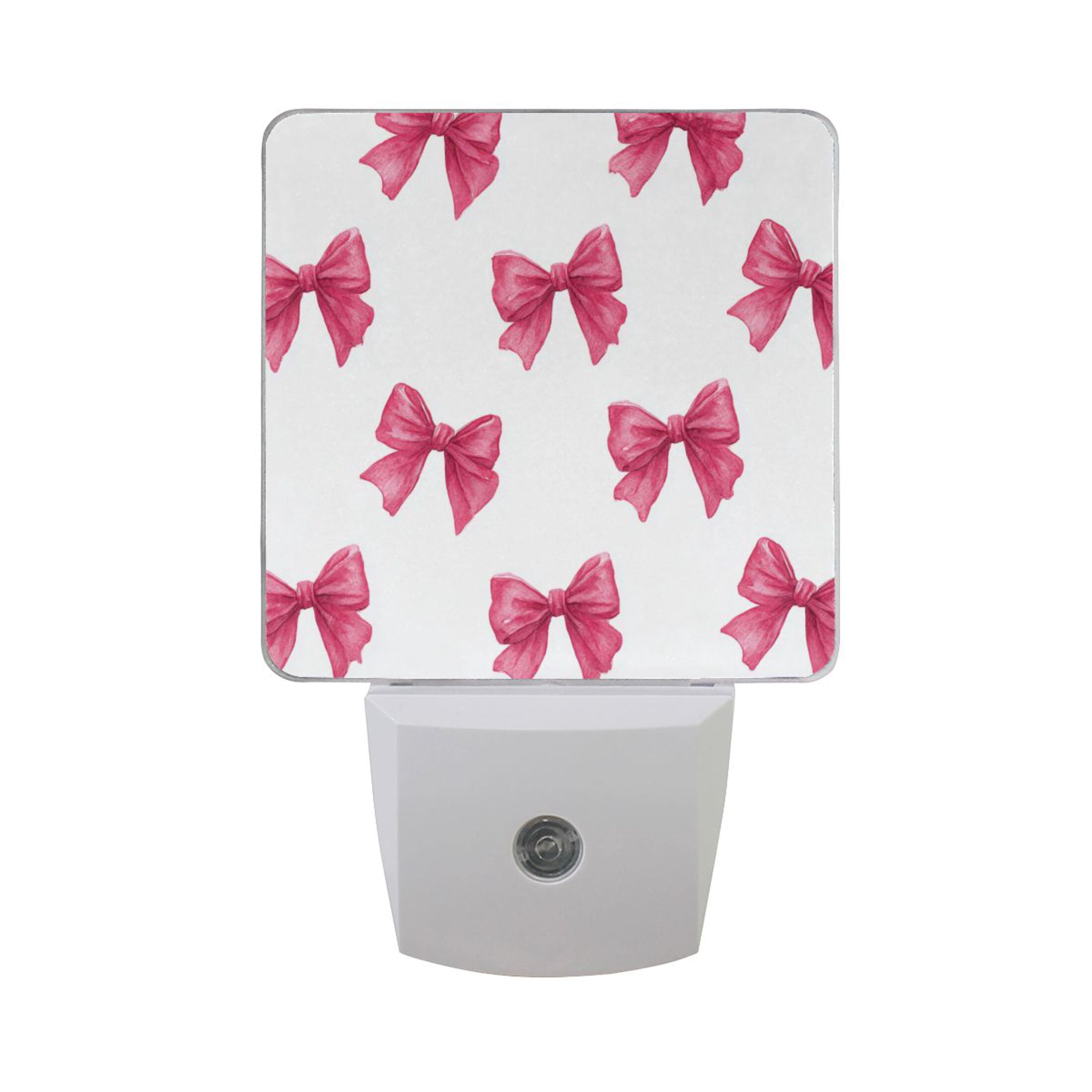 Cute Pink Bowknots LED Night Light Sensor Lamp Plug-in Adjustable ...