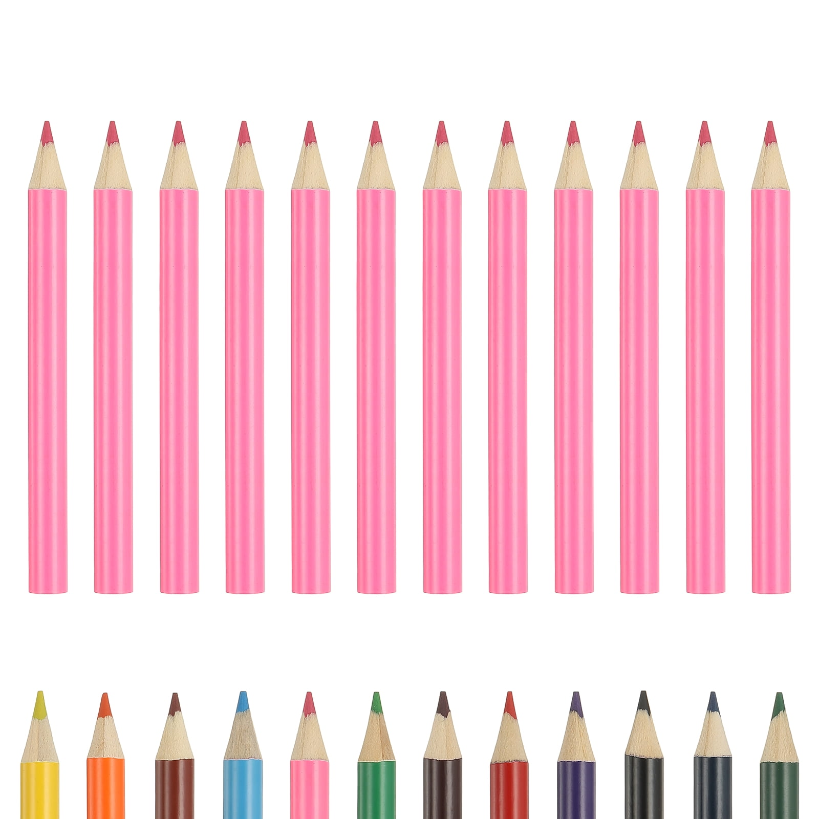 Cute Pink Color Drawing Pencils for Adult Coloring Books, 12 Pcs ...