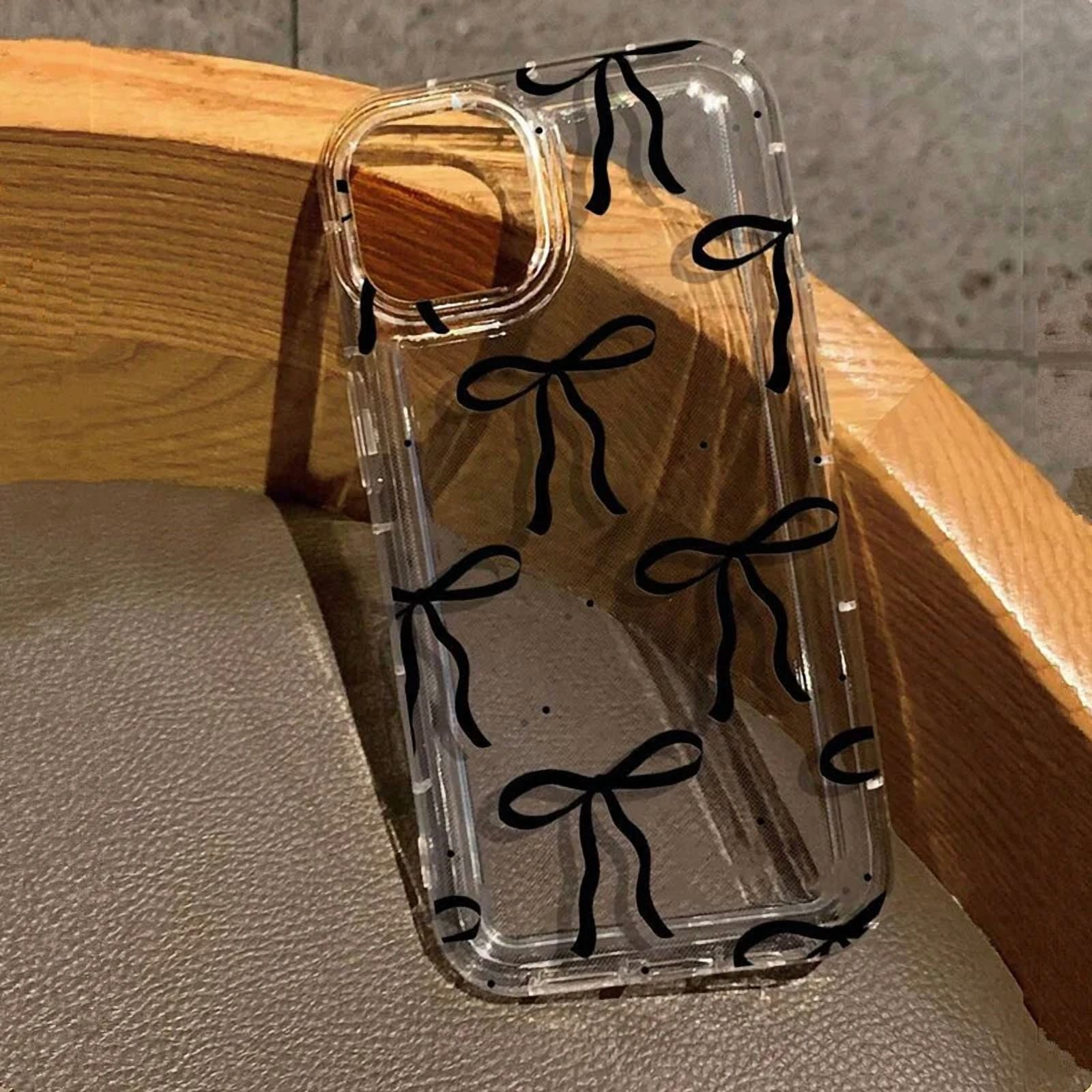 Cute Pink Heart Bow Case for IPhone 16 15 14 13 12 11 Pro Max 13 12Mini XS XR 7 8Plus SE 2022 ...