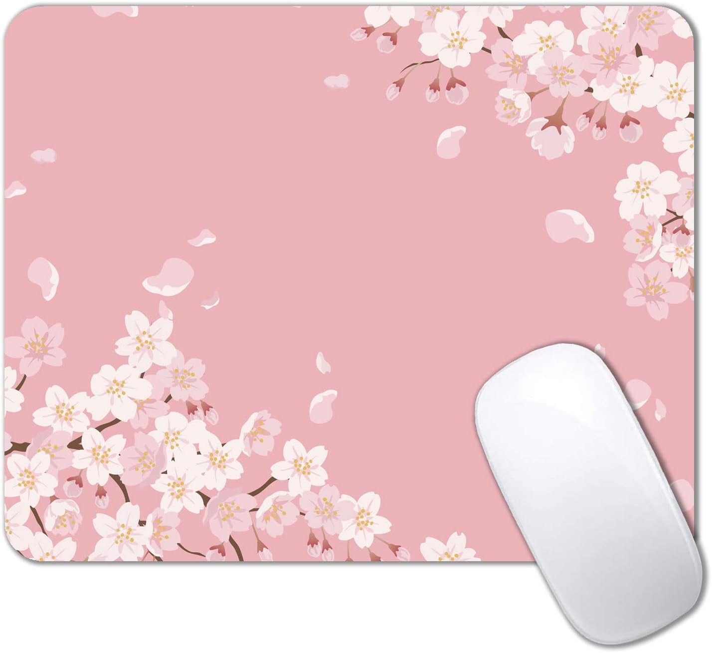 Cute Pink Mouse Pad, Floral Flowers Mouse Pad, Sakura Cherry Blossom ...