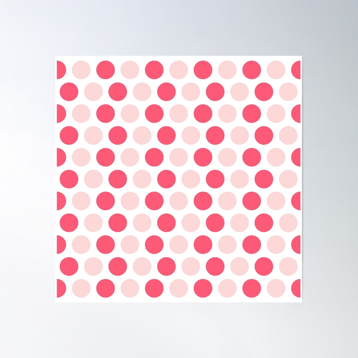 Cute Pink Polka Dot Pattern Poster Wall Art, Modern Wall Decor, 30x30 ...