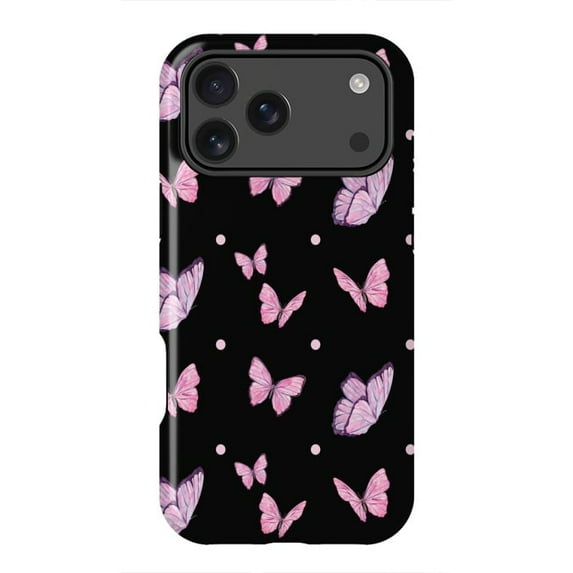 Cute Pink Purple Butterfly Pattern Soft Pastel Art for iPhone 17 16 15 ...
