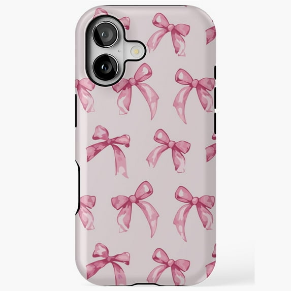 Cute Pink Ribbon Bow Girly Pattern Feminine Soft Style Design Case ...
