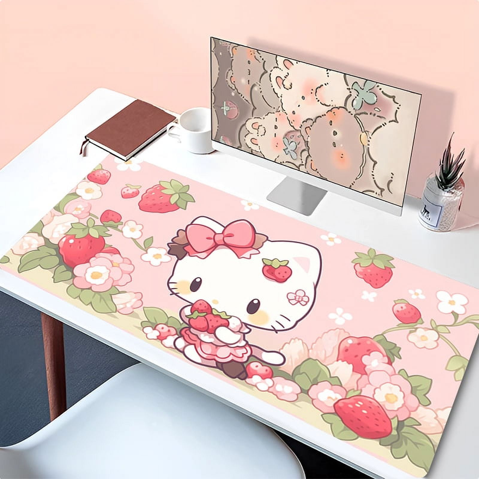 Cute Pink Sanrio Anime Mouse Pad Laptop Hello Kitty Kawaii Girl Desk ...