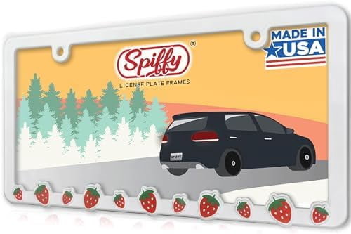 Cute Pink Strawberry License Plate Frame for women byAccessories ...