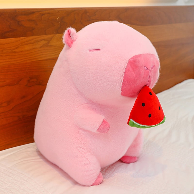 Cute Pink Watermelon Capybara Plush Capybara Toy Doll Simulation Animal ...