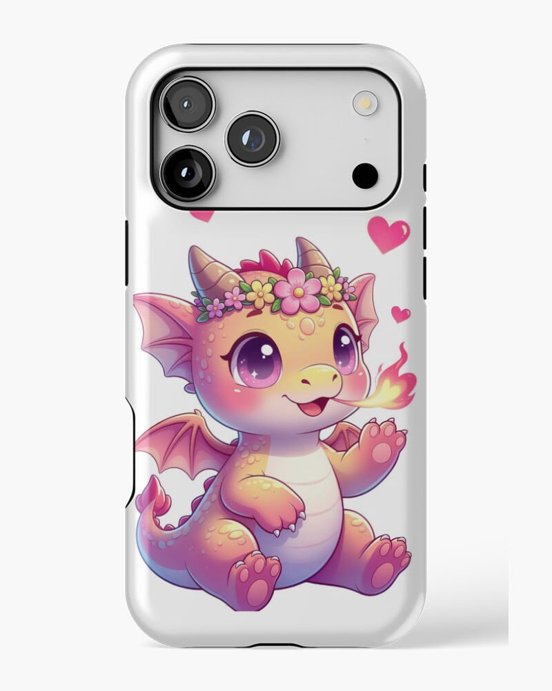Cute Pink Winterwatcher Dragon Sticker H1352 Premium Durable Case for ...