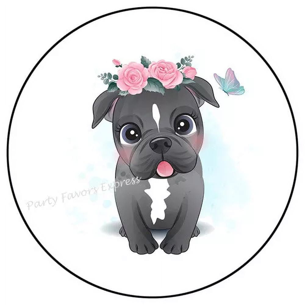 Cute Pitbull Dog Sticker Party Favors Sticker Envelope Seals Labels ...