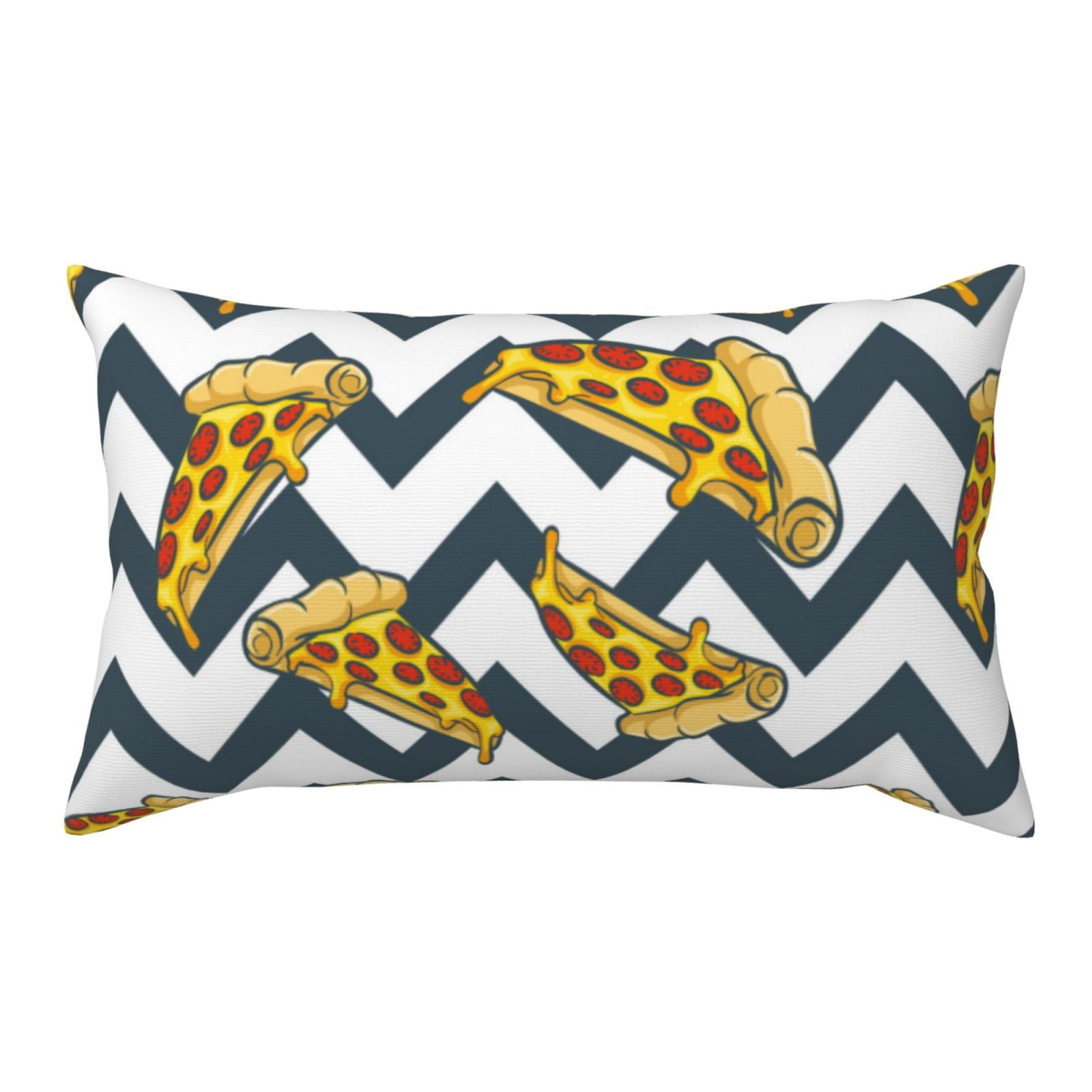 Cute Pizza Wavy Lines Pillow Cases Standard Size, Soft Pillow Covers with Envelope Closure ...