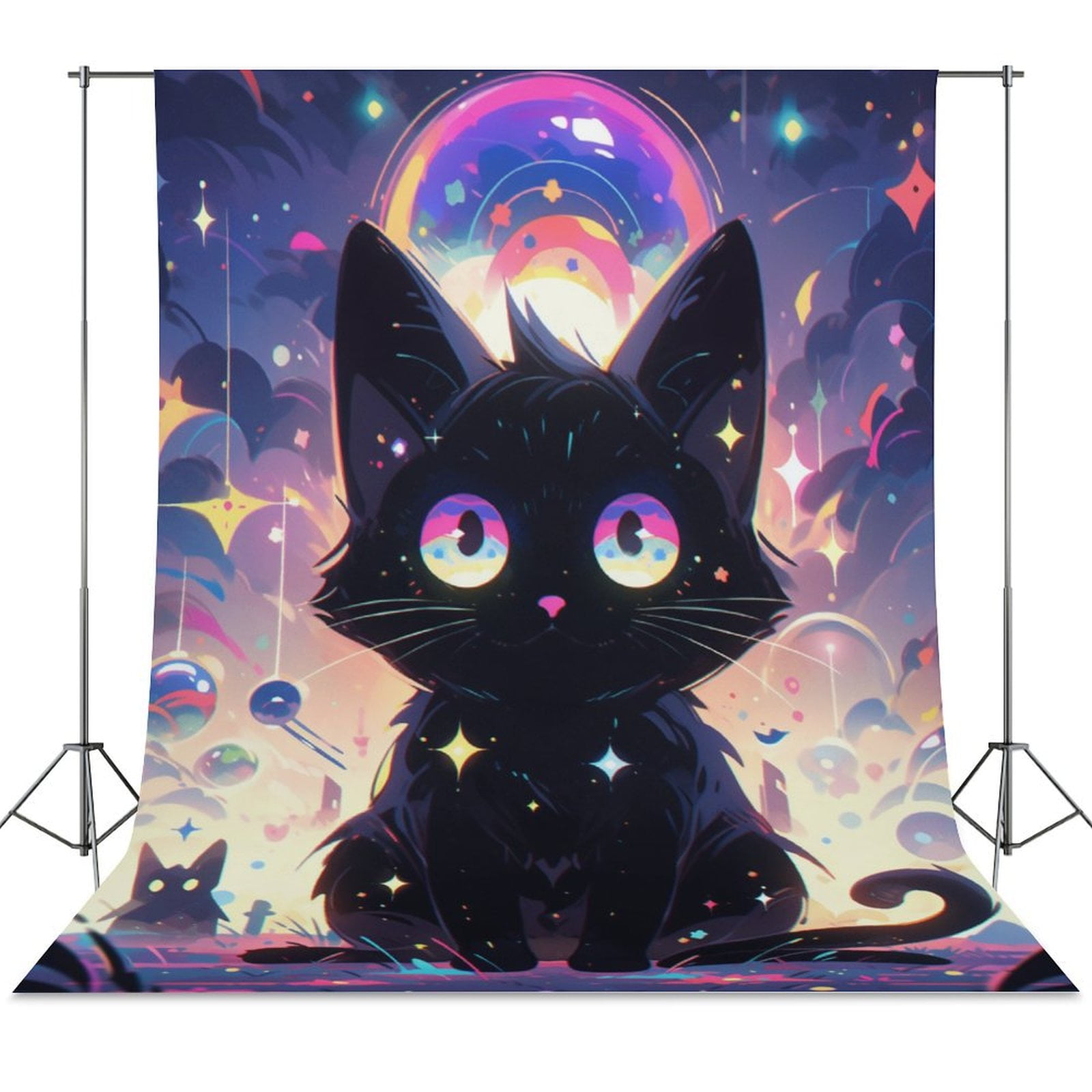 Cute Planet Cat Backdrop Background for Photography Photo Booth ...