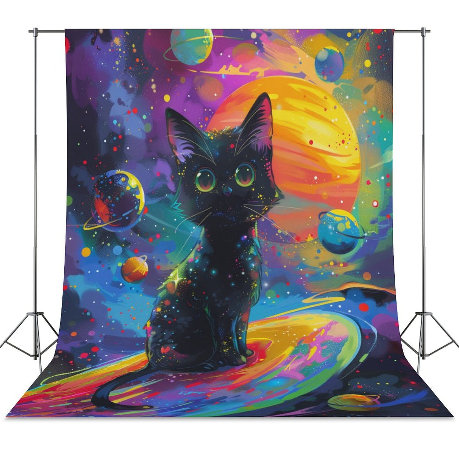 Cute Planet Cat Spring Backdrop Backdrops for Photography Photo ...