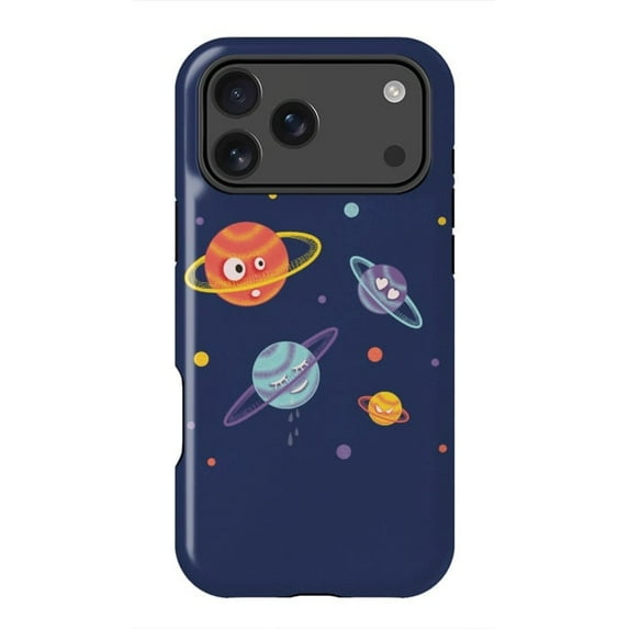 Cute Planets Cartoon Space Kids Galaxy Pattern Case for iPhone 17 to 11 ...